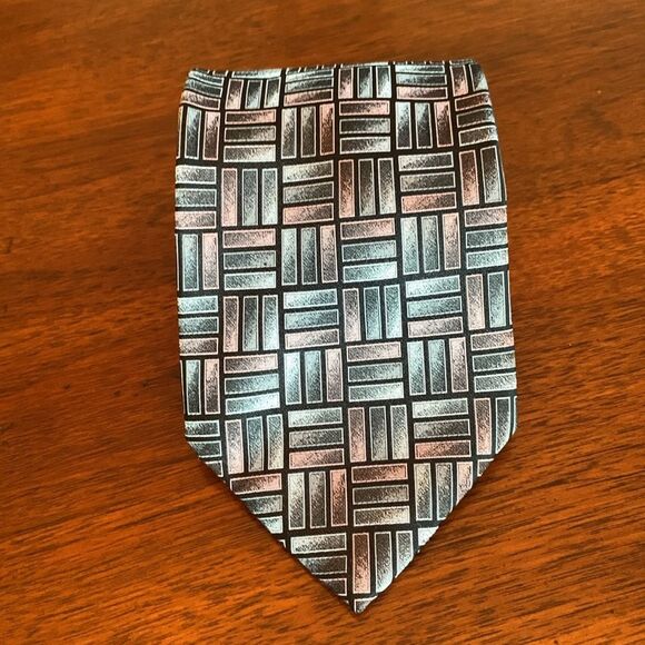 Joseph & Feiss | Accessories | Mens Geometric Pattern Silk Neck Tie ...